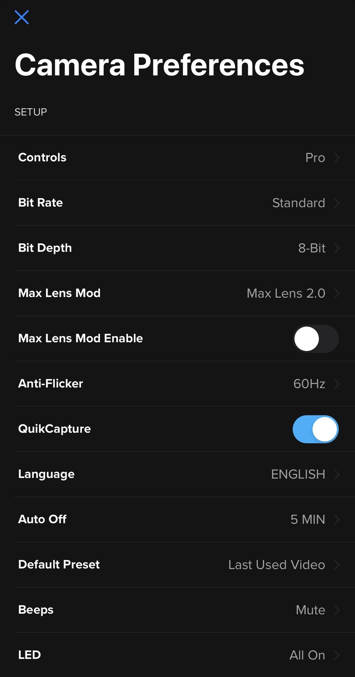 Quik (Mobile): How To Change Camera Preferences